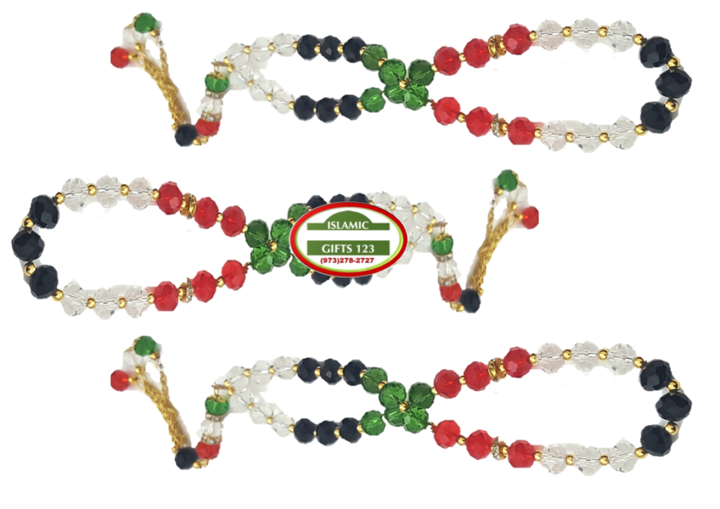 Palestine crystal Misbha with MAP - Islamic Gift 123