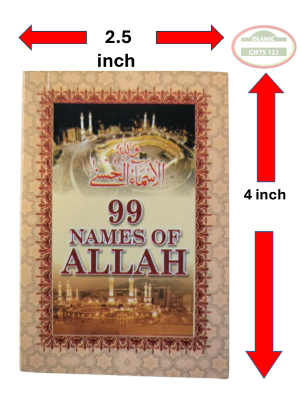 99 Names of Allah-100 Names of Allah Pocket Size Asma'ul Husna Arabic ...